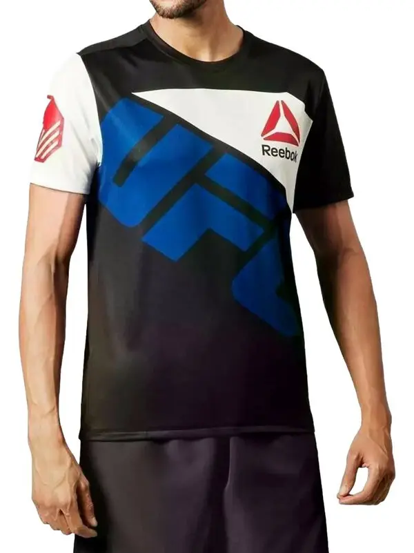 REEBOK Ufc Anthony Pettis Graphic Print T-shirt - Black