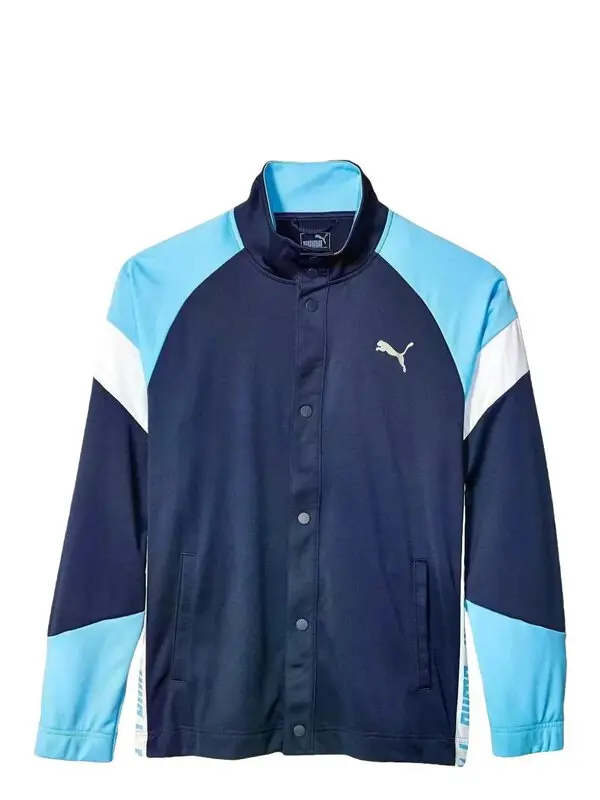 PUMA Logo-detail Buttoned Shirt - Blue