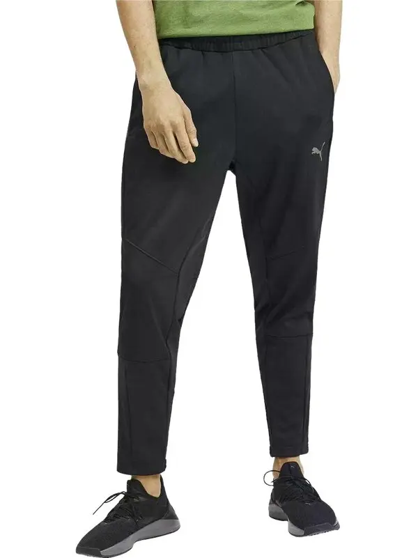PUMA Elastic-waist Track Pants - Black