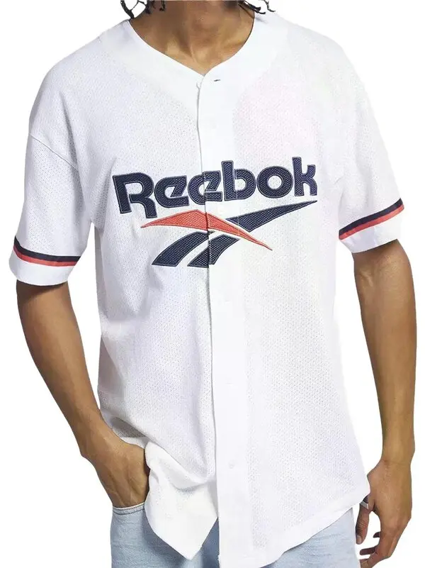 REEBOK Logo Detail Short Sleeve Shirt - White