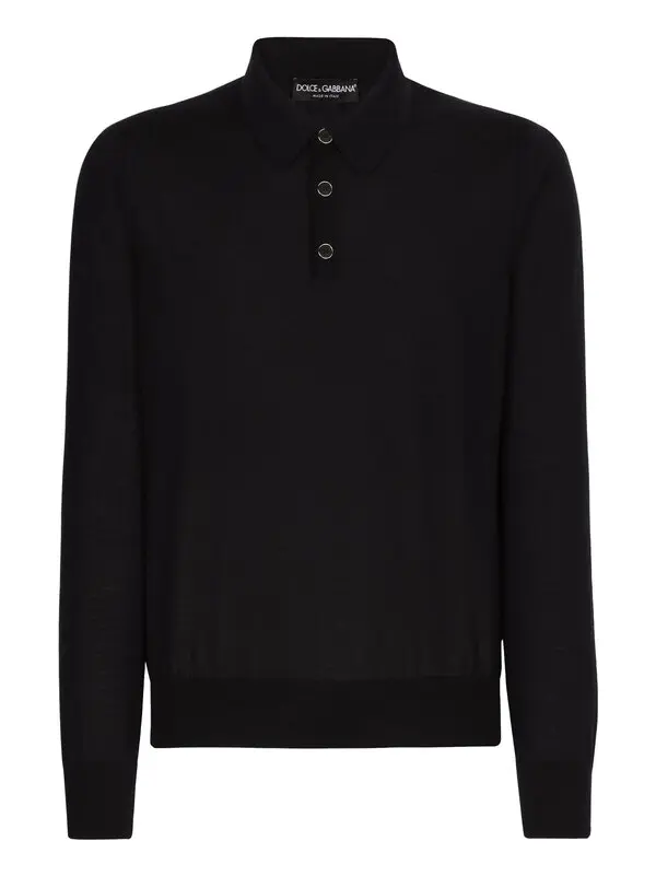 Dolce & Gabbana Extra-fine Cashmere Polo-shirt - Blue