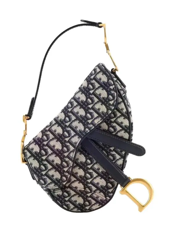 Dior Saddle Handbag Oblique Canvas Mini - Blue