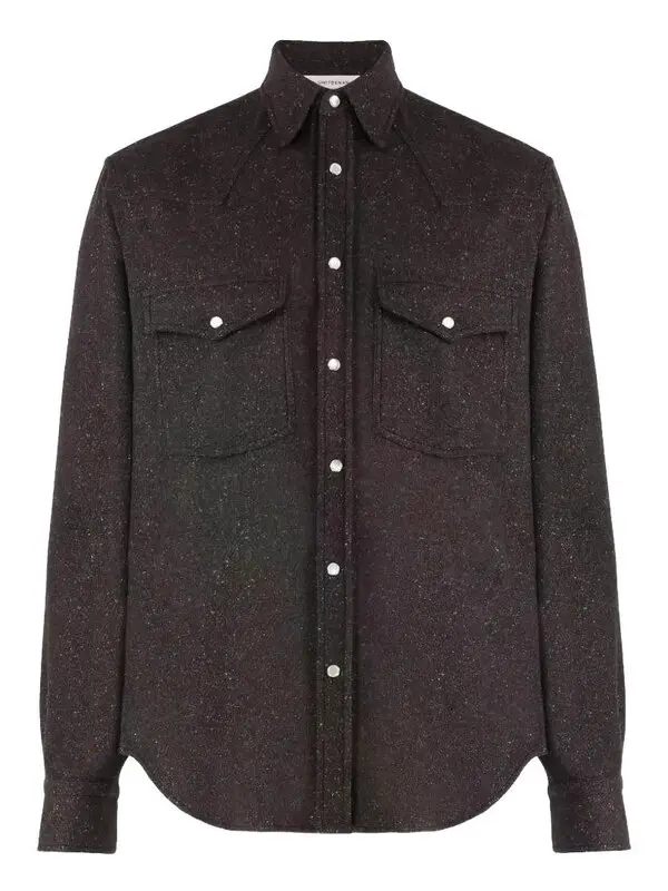 UMIT BENAN Speckled Shirt - Brown