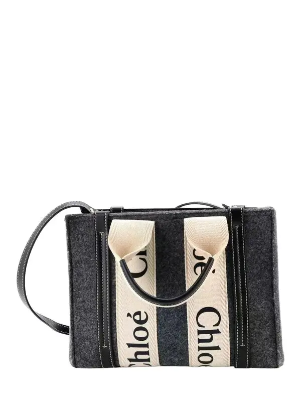 Chloé Woody Recycled Felt Small Tote Bag - Black