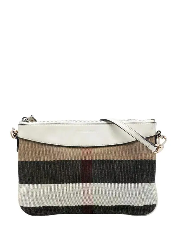 Burberry Mega Check Peyton Crossbody Bag - Brown