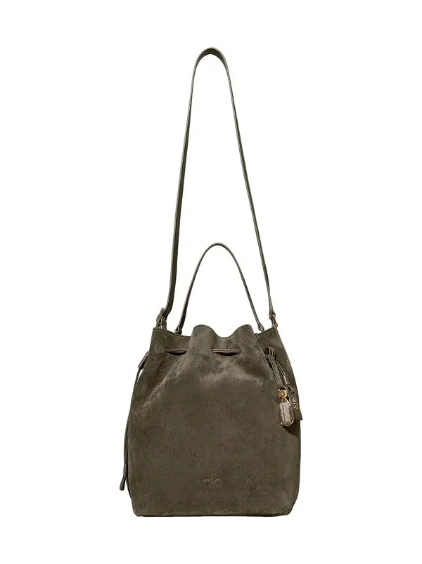 Alo Yoga Balance Bucket Bag - Olive Tree Suede