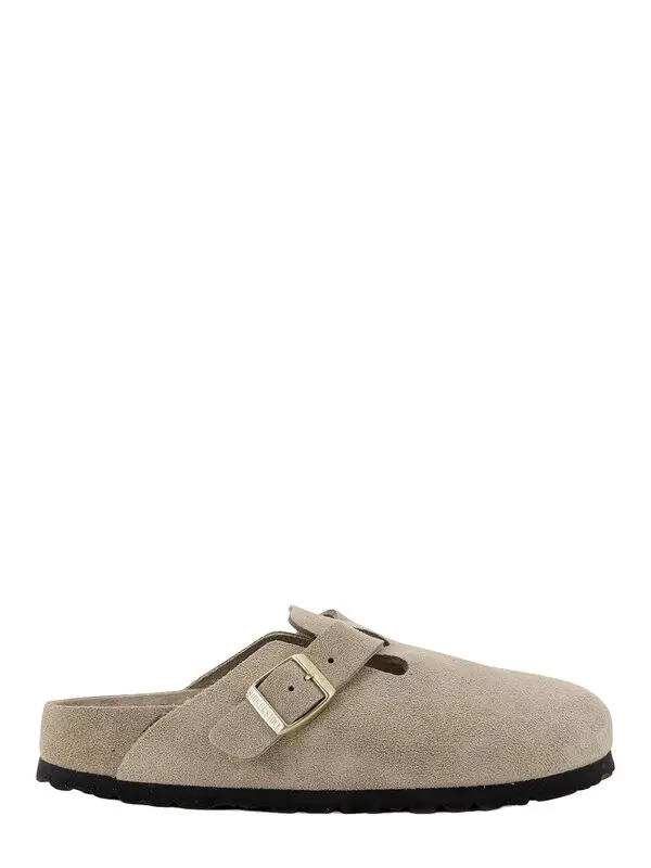 BIRKENSTOCK Boston Suede Sandals - Beige