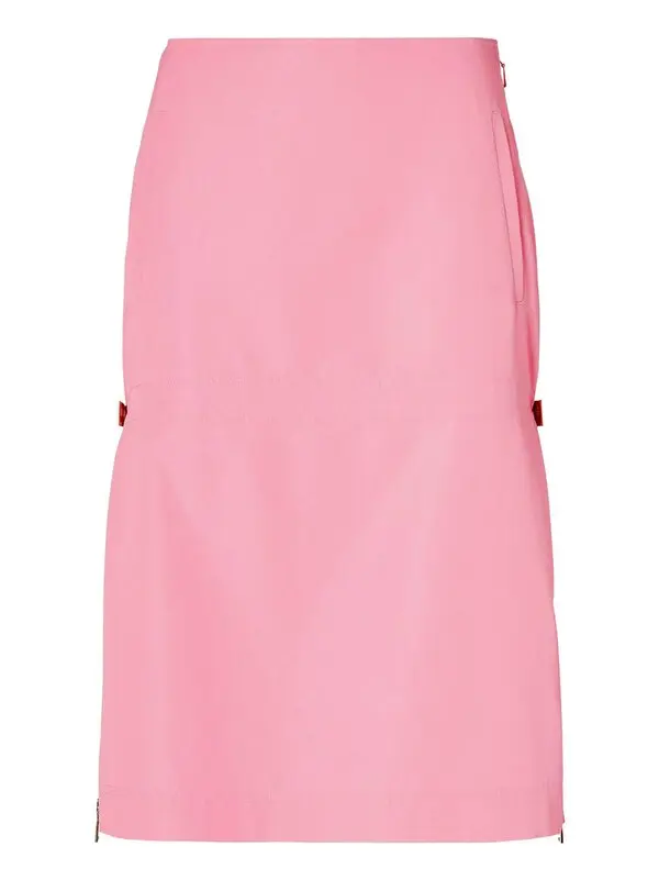 Fendi Technical Viscose Midi Skirt - Pink