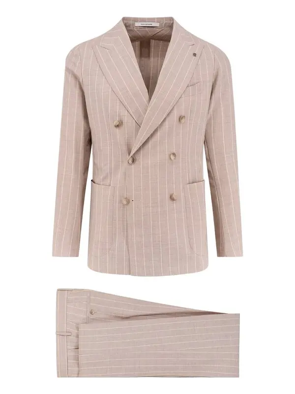 Tagliatore Virgin Wool And Silk Suit - Beige