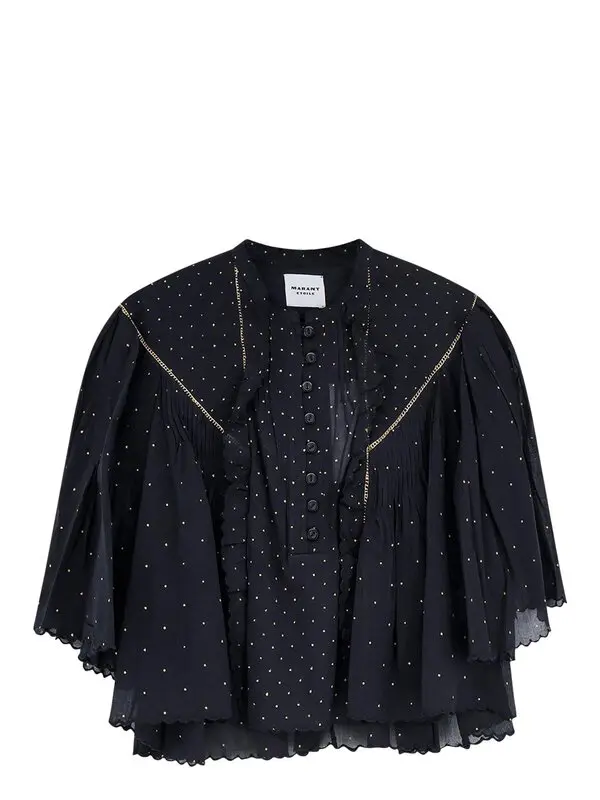MARANT ETOILE Veenia Organic Cotton Shirt - Black