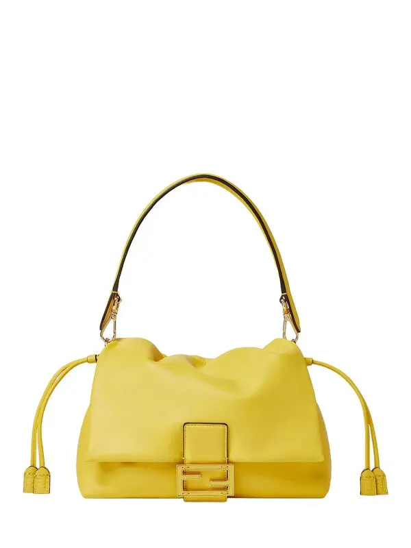 Fendi Mamma Baguette Medium Leather Crossbody Bag - Yellow