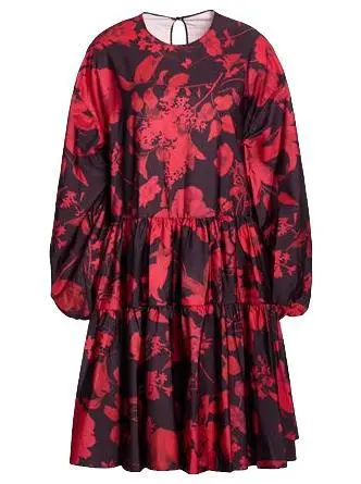 Valentino Garavani Mini Flared Floral-print Dress - Red