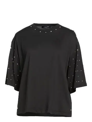 Fabiana Filippi T-shirt With Appliqués And Studs - Black