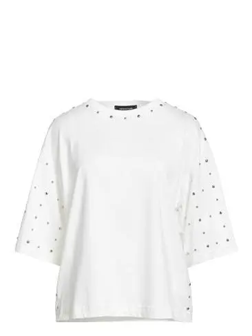 Fabiana Filippi T-shirt With Appliqués And Studs - White
