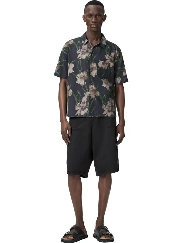 ALLSAINTS Climber Short Sleeve Boxy Shirt - Black