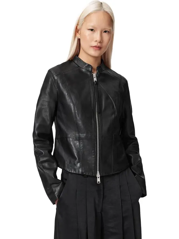 ALLSAINTS Sadler Leather Jacket - Black