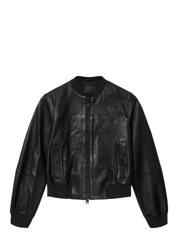 ALLSAINTS Repurpose Leather Bomber Jacket - Black