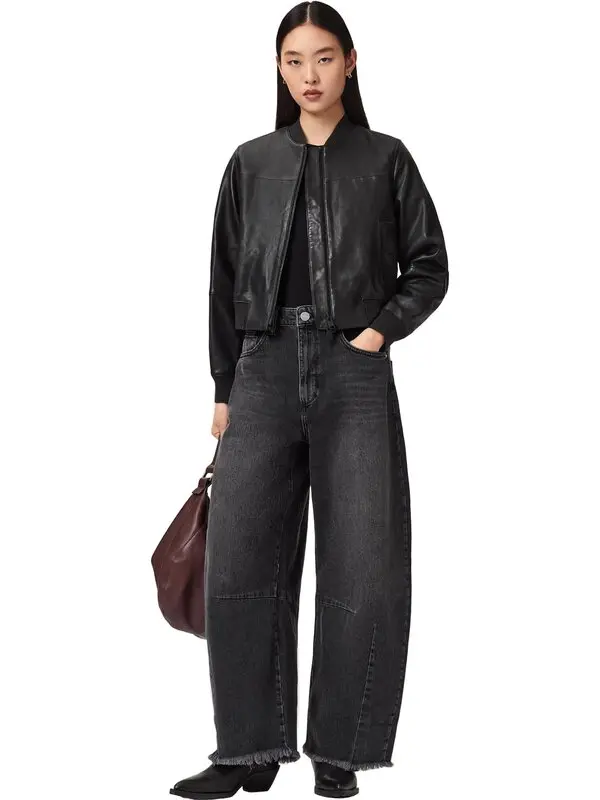 ALLSAINTS Repurpose Leather Bomber Jacket - Black
