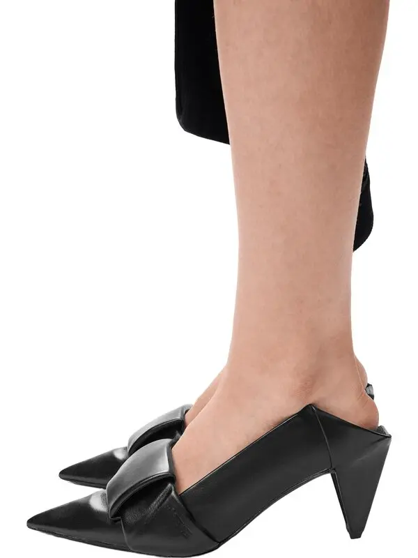 Loewe Origami Flap Back Pump - Black