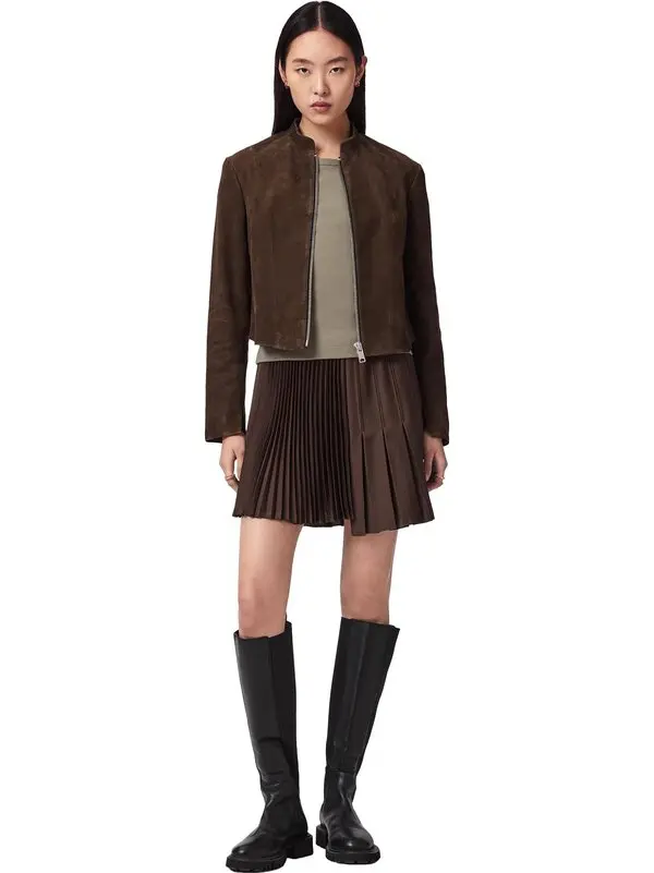 ALLSAINTS Jax Mini Skirt - Brown