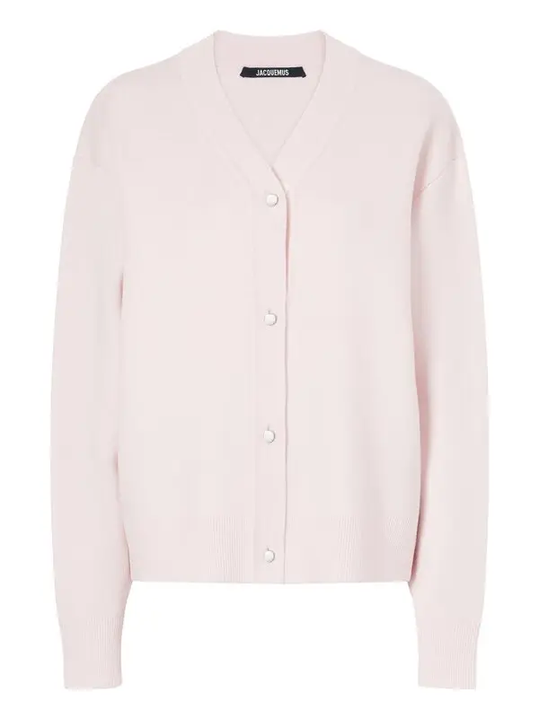 Jacquemus Doppio Wool-blend Cardigan - Pink