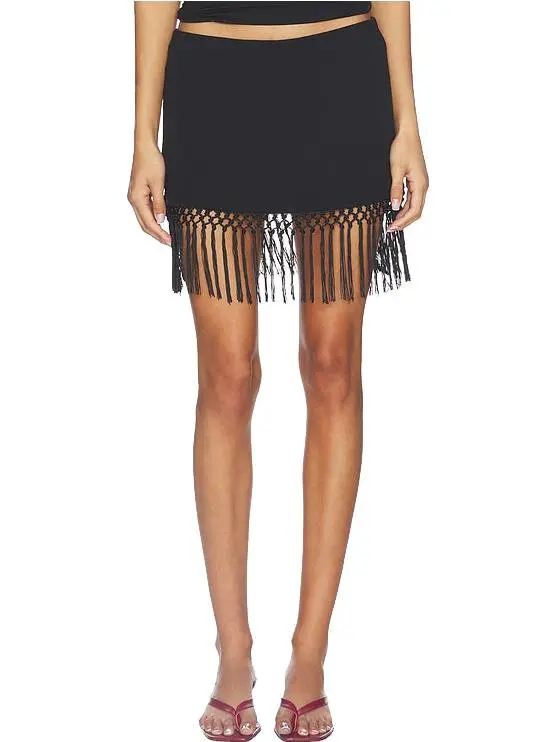 GEEL Aria Tassel Skirt - Black