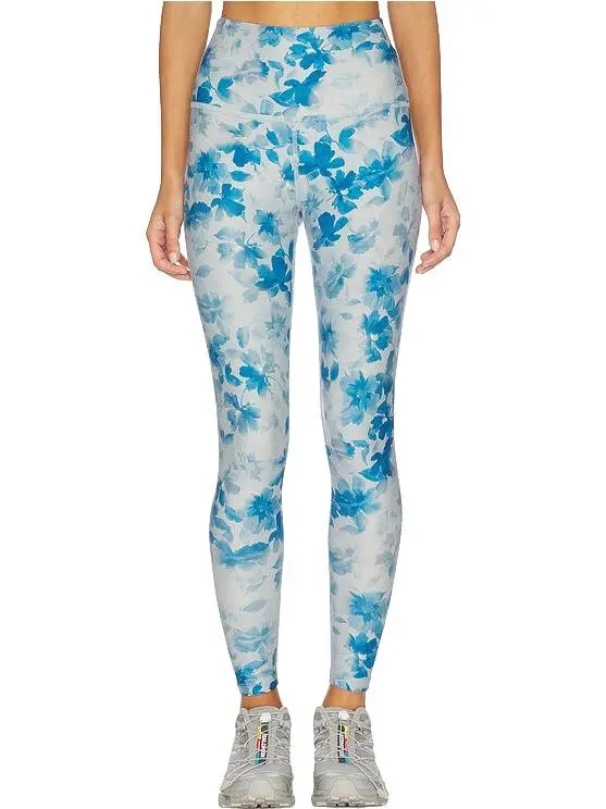 Beyond Yoga Softmark High Waisted Midi Legging In Blue - Daydream Meadow