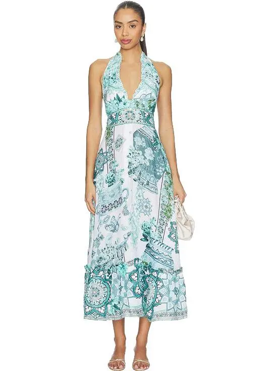 Camilla Ruffle Neck Halter Dress - Balearic Beb?
