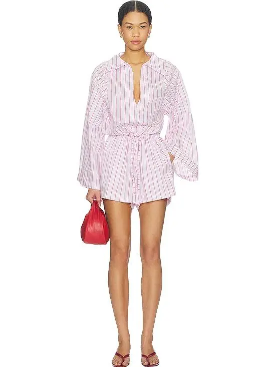 Faithfull The Brand Aksel Playsuit - Fiori Stripe Palazzo