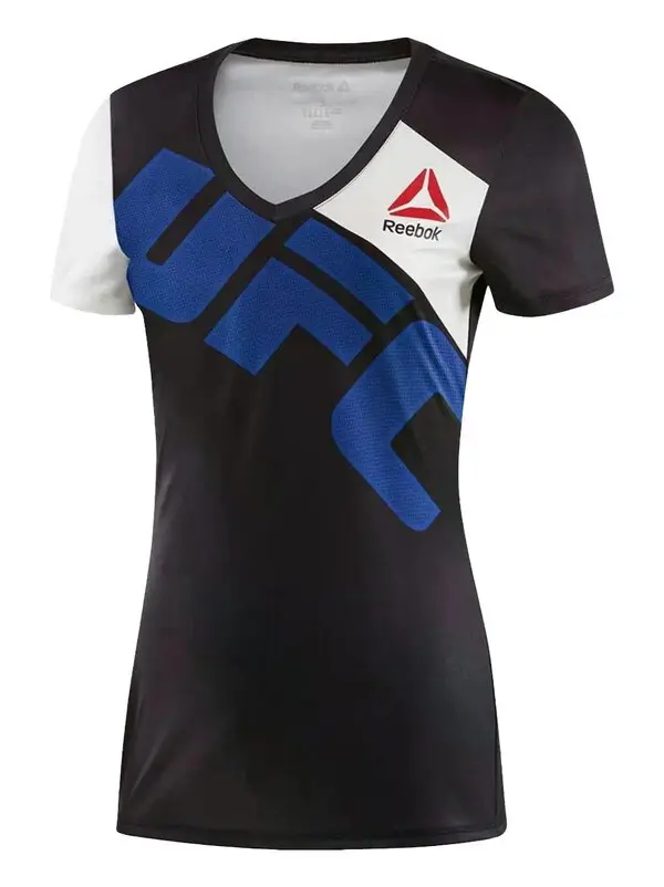 REEBOK V-neck Fighter Kit T-shirt - Black