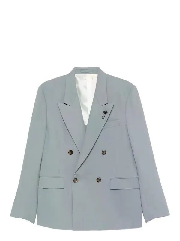 LARDINI Double-breasted Blazer - Blue