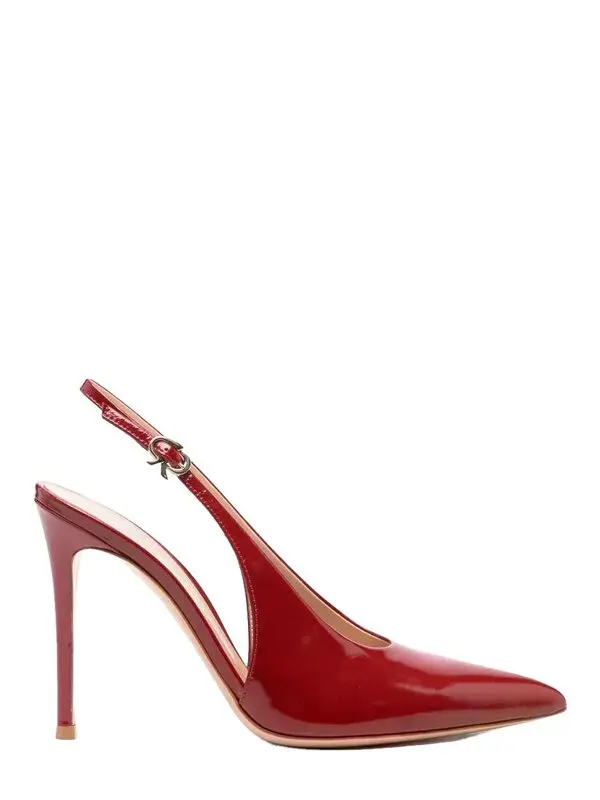 GIANVITO ROSSI Pointed Toe Slingback Sandals - Red