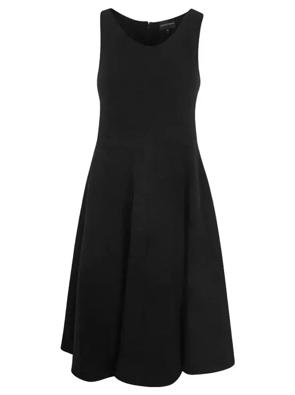 Emporio Armani Sleeveless Textured Dress - Black
