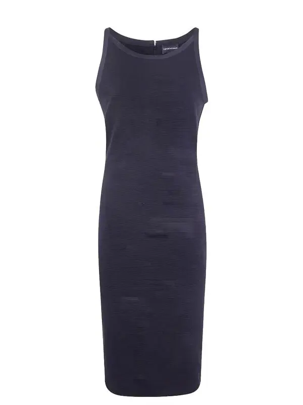 Emporio Armani Ribbon Trim Dress - Black