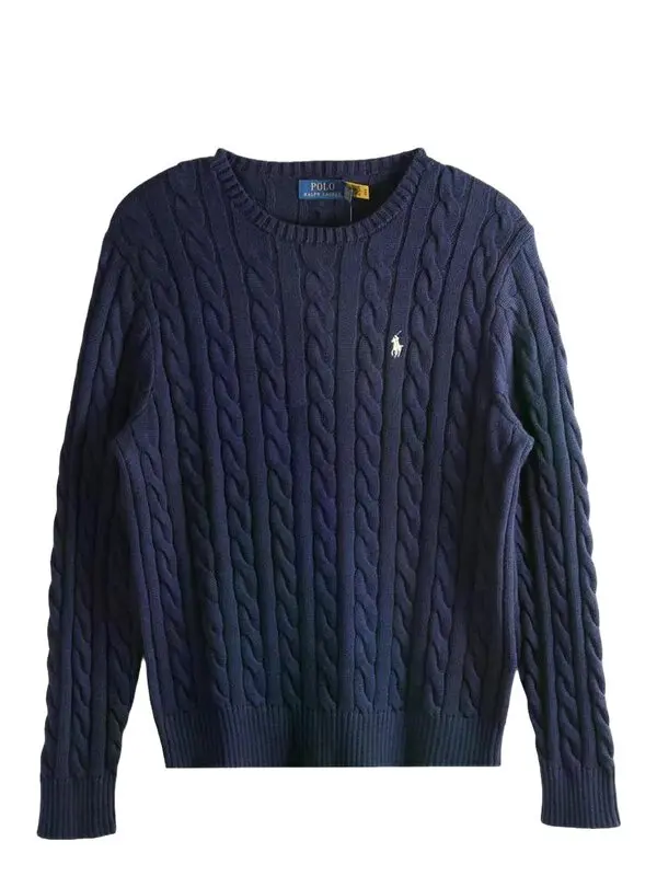 Polo Ralph Lauren Cable-knit Crew Neck Sweater - Blue