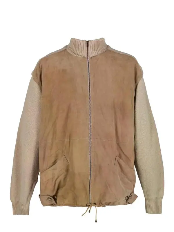 Gianfranco Ferre Panelled Suede Jacket - Neutrals