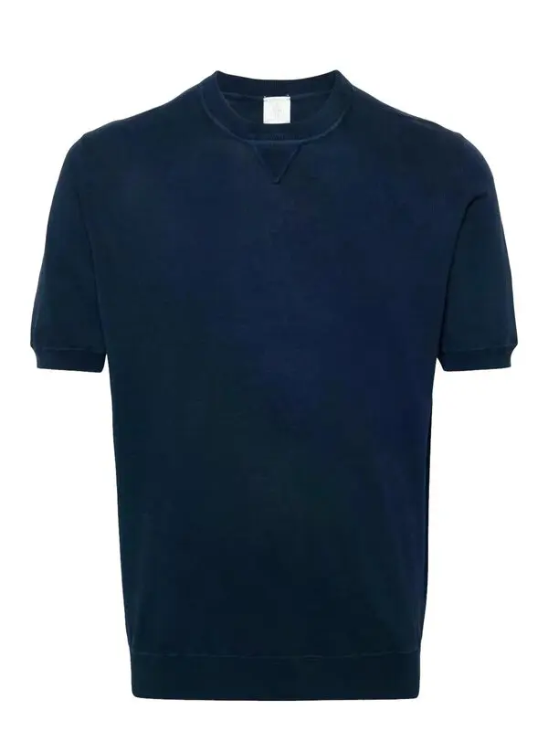 Eleventy Fine-knit Cotton T-shirt - Blue