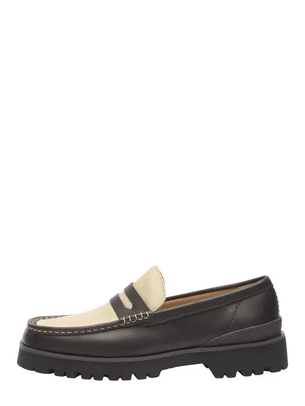 Clarks Yukoner Penny Loafer - Brown Combi Lea
