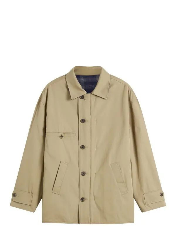 MAISON MARGIELA Reversible Parka Jacket - Beige/blue