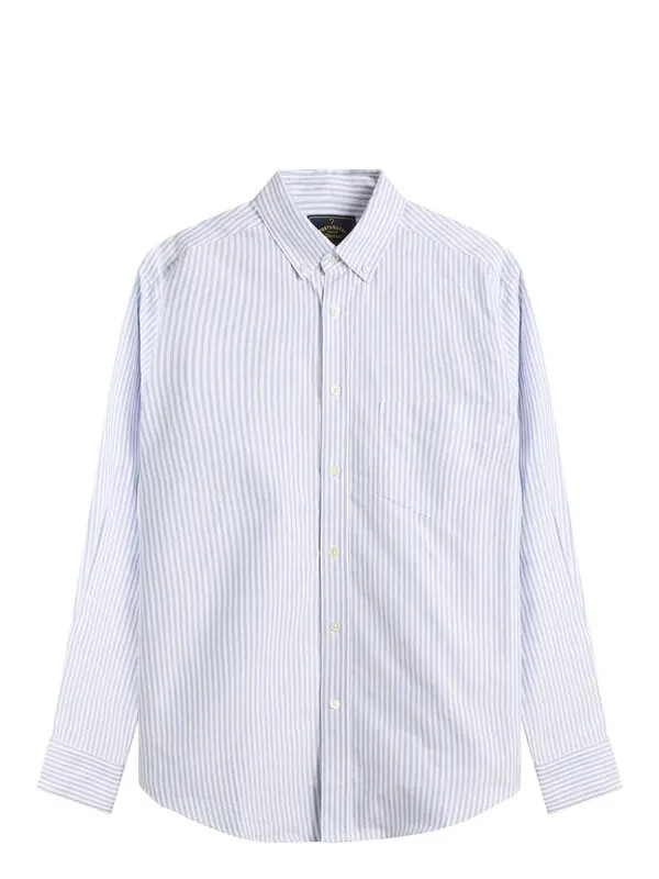 Portuguese Flannel Belavista Stripe Button Down Oxford Shirt - Blue Stripe