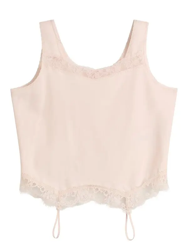 MAISON MARGIELA Lace Cami Top - Pink