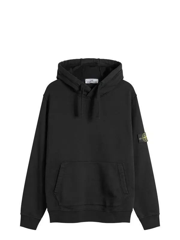 Stone Island Garment-dyed Hoodie - Black