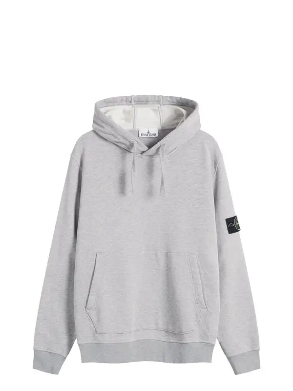 Stone Island Garment Dyed Hoodie - Melange Grey