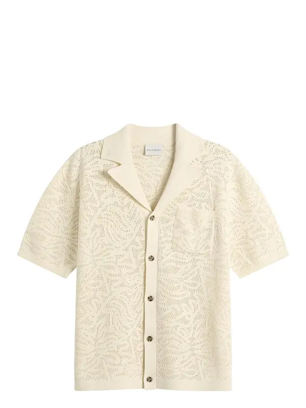 Drole De Monsieur Lace Knitted Shirt - Off White