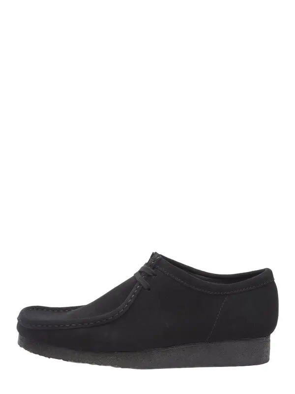 Clarks Wallabee Shoes - Black Suede