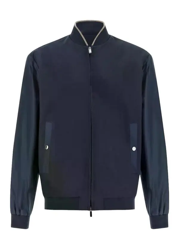 Paul & Shark Zip-up Bomber Jacket - Blue