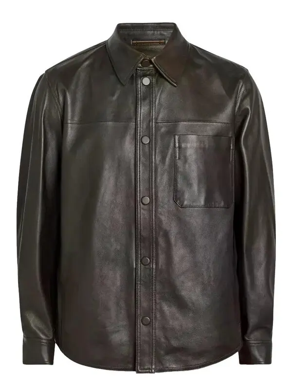 SLOWEAR Pocket Button Shirt - Brown