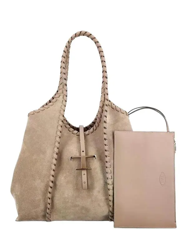 TOD'S T Timeless Shoulder Bag - Neutrals