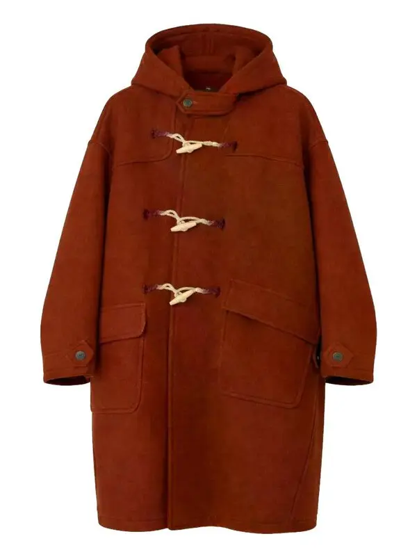 YOSHIOKUBO Hooded Duffle Coat - Brown