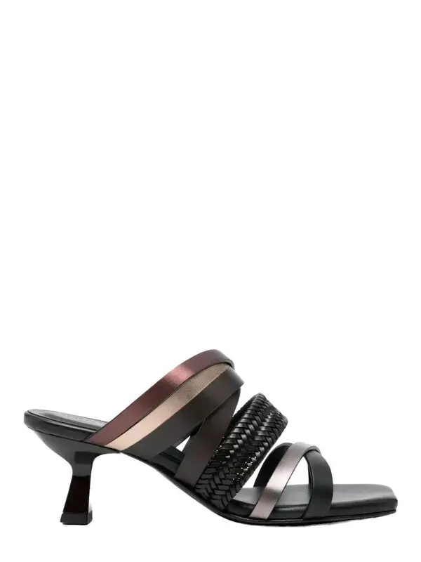 DONNARÌ Braided Strap Sandals - Black